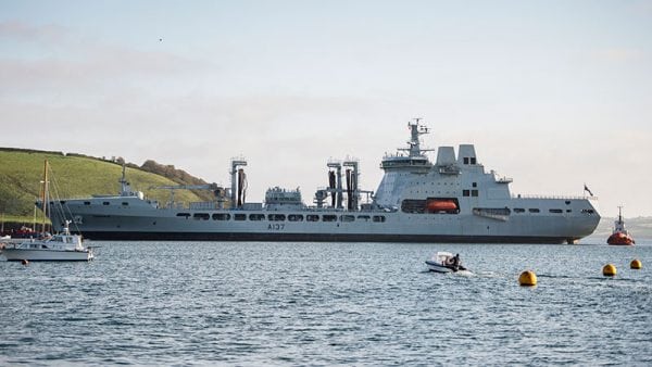 RFA Tideforce arrives in Falmouth ahead of entering service in support ...